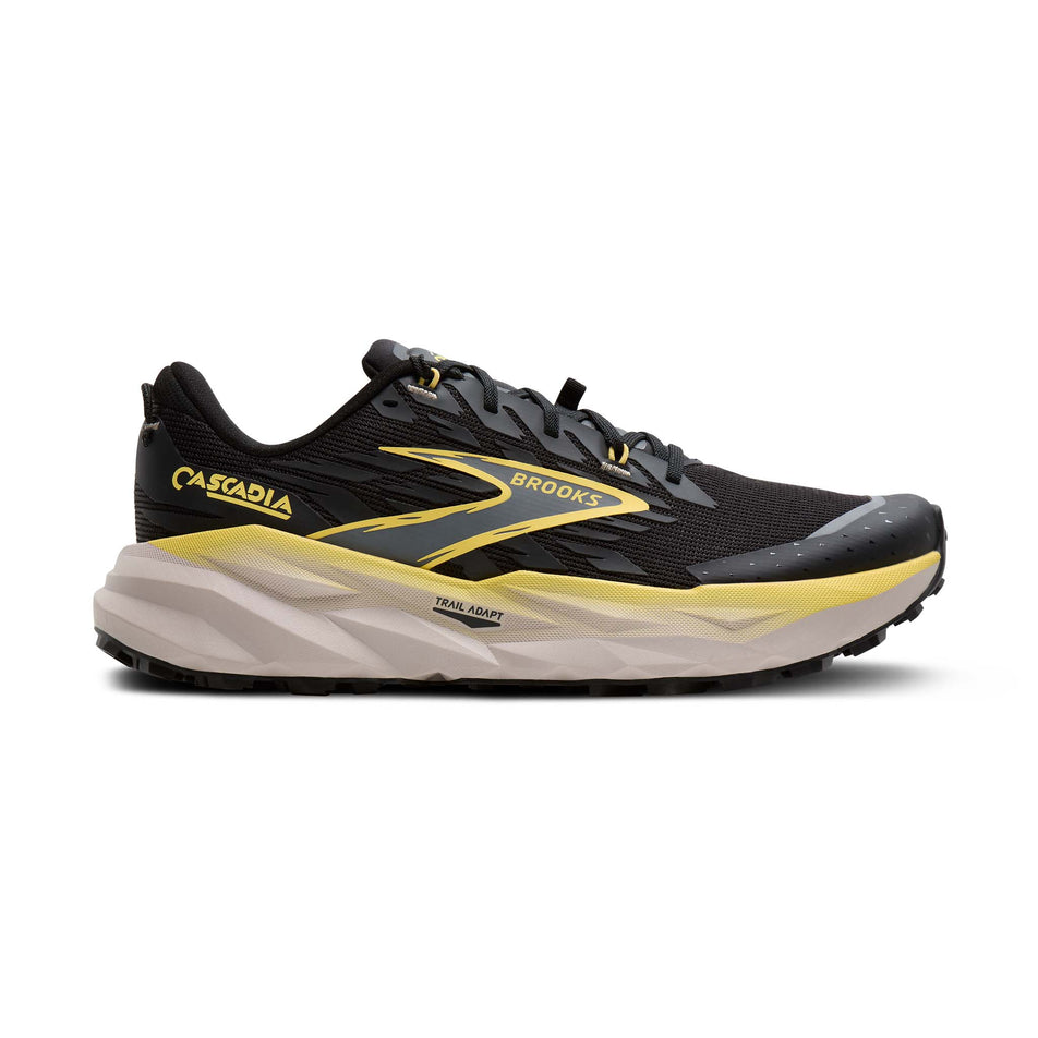 Brooks Men's Cascadia 19 Running Shoes - Black/Yellow/Chateau | Run4It