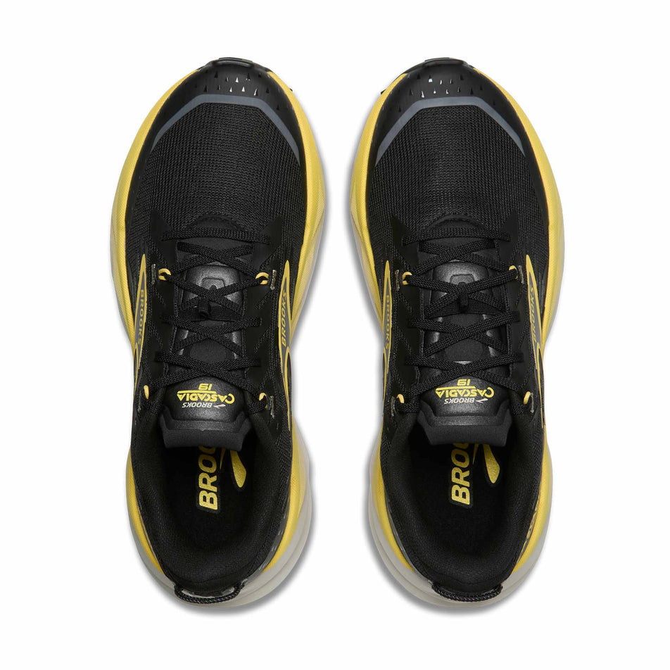 Brooks Men's Cascadia 19 Running Shoes - Black/Yellow/Chateau | Run4It