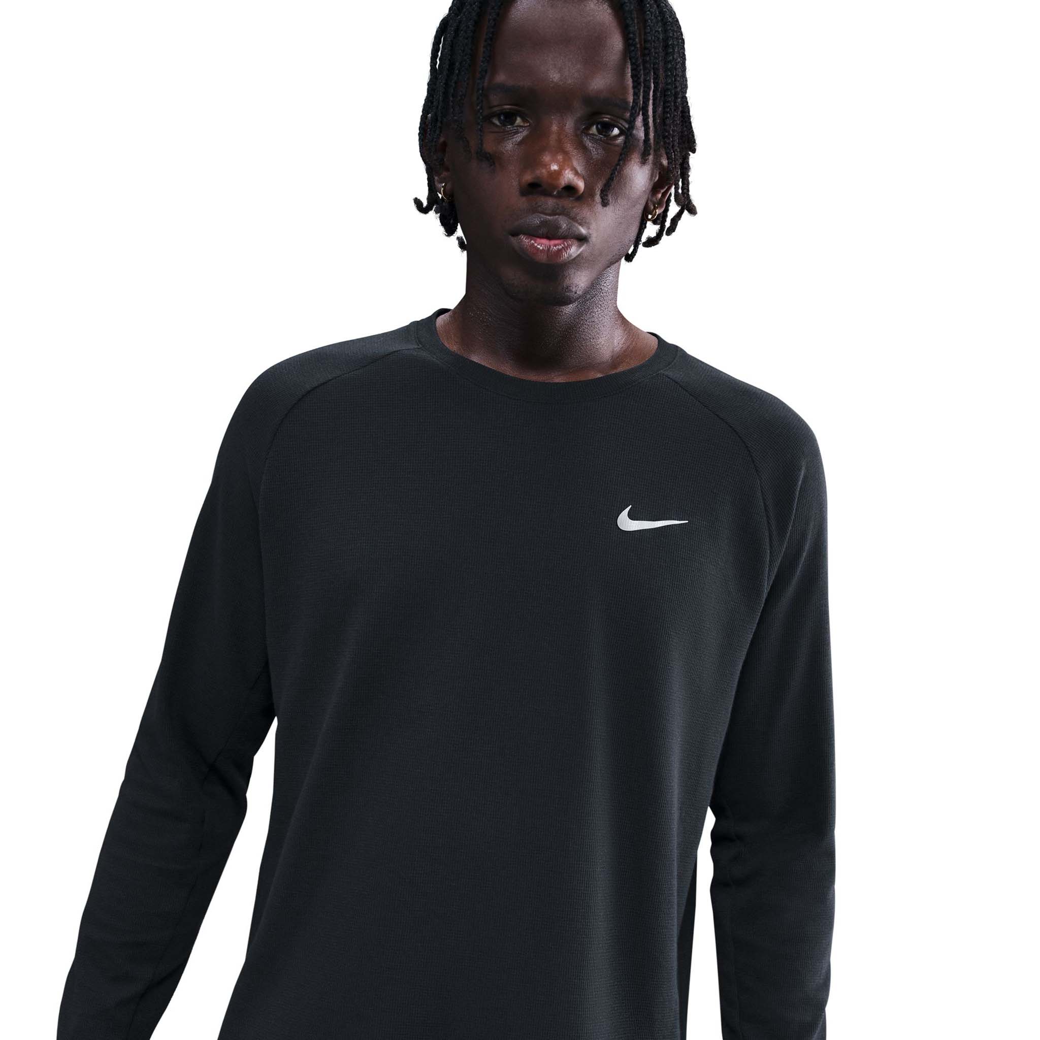 Nike Men's Dri-FIT Stride Running Waffle Crew - Black | Run4It