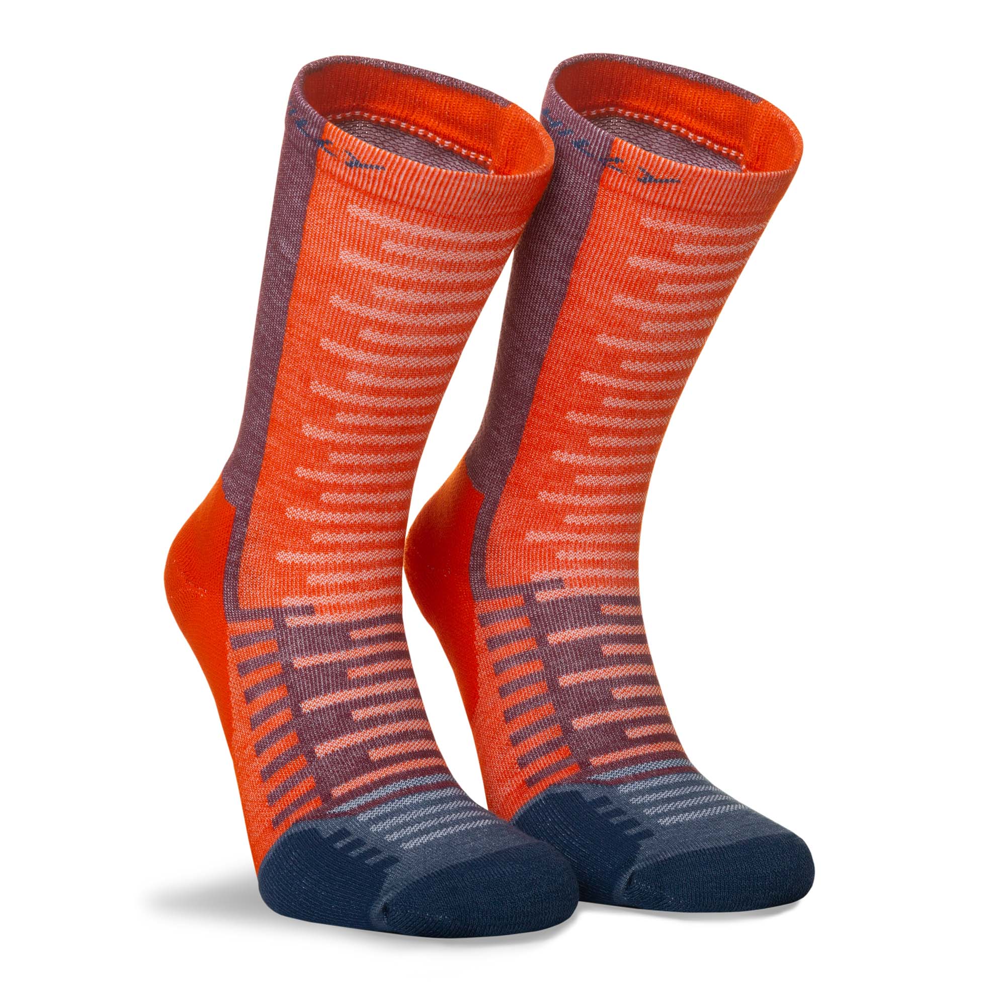 Hilly Unisex Active Crew Running Socks - Orange | Run4It